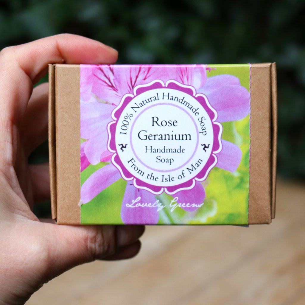 Sweet and Floral Rose Geranium Soap • Lovely Greens Handmade